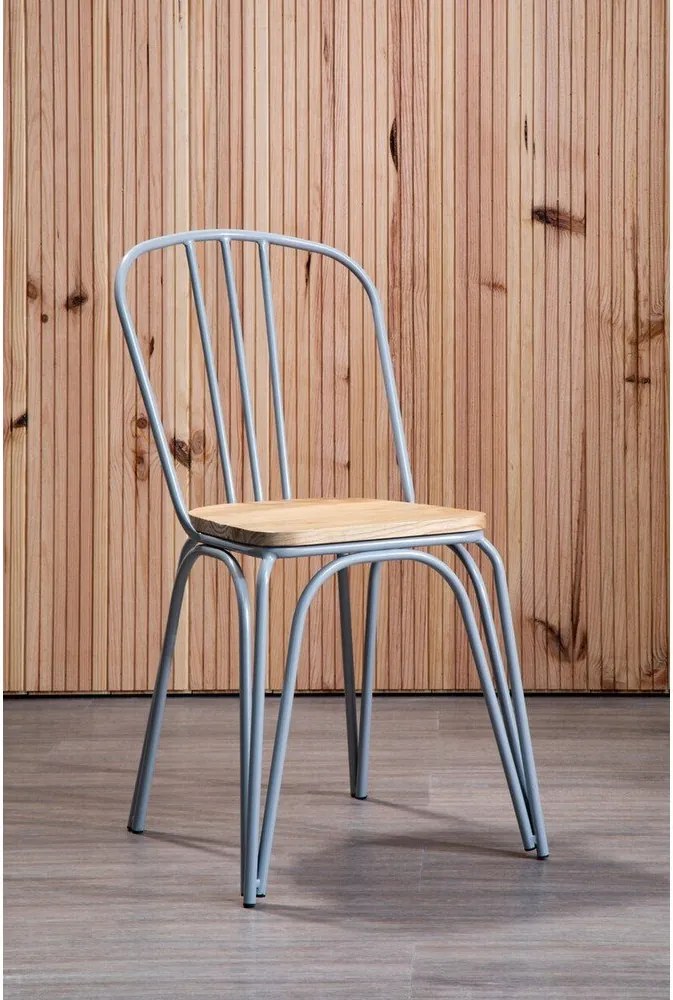 Šedá/v přírodní barvě jídelní židle z jilmového dřeva District – Premier Housewares