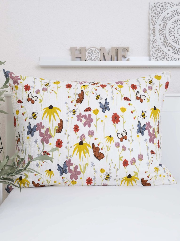 MK Lůžkoviny Krepový povlak na polštář Renforcé 70 x 90 cm - Motýlci