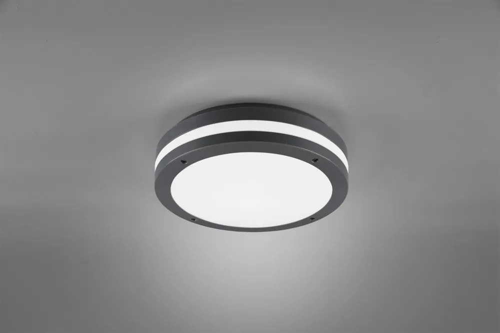 Trio KENDAL R62151142 led venkovní nástěnné svítidla  antracit   plast   incl. 12W LED, 3000K, 1000Lm   1000 lm  IP54   A