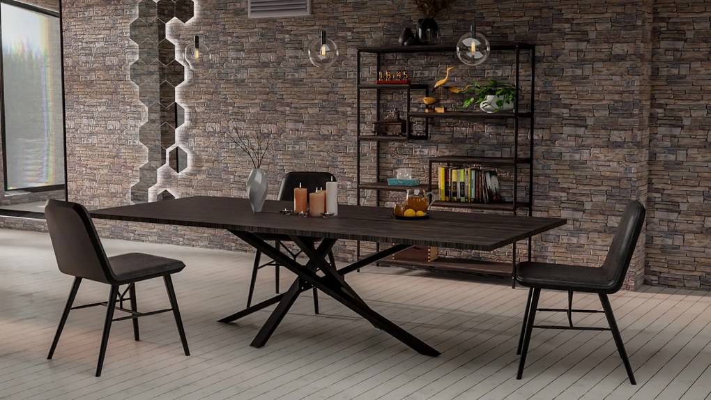 Stolové nohy Jimmy 120x70x72 – černá