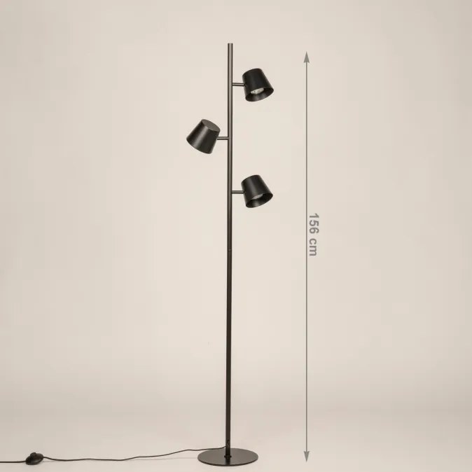 Stojací lampa Snap Fosca Black Trio