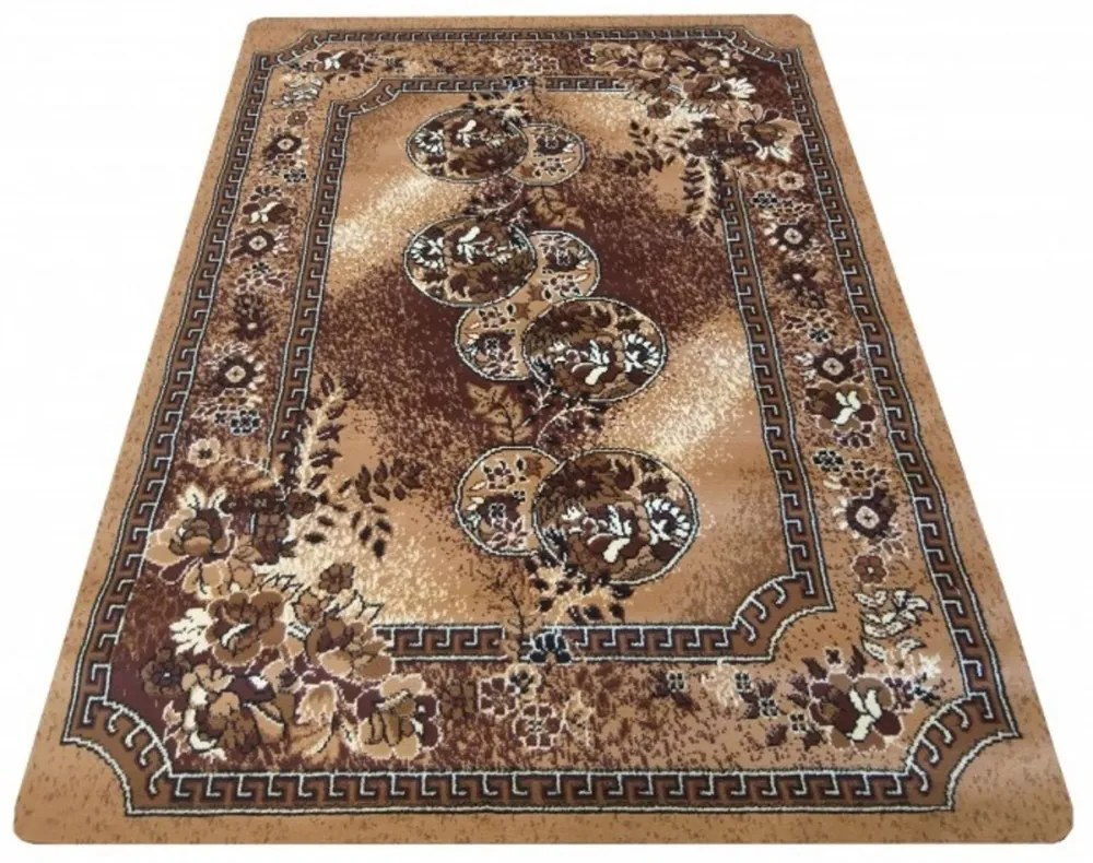 Kusový koberec PP Kombi hnědý, Velikosti 80x150cm
