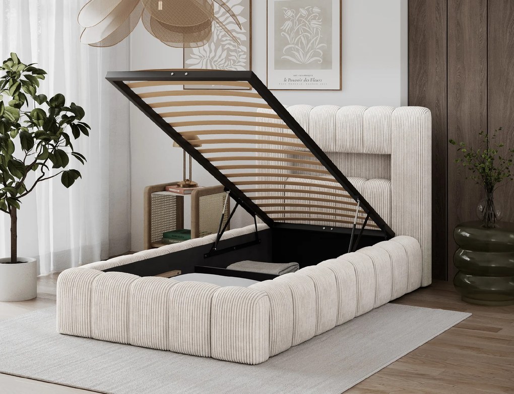Postel Lamica 90x200 + Kovový rám/plynový výtah/kontejner