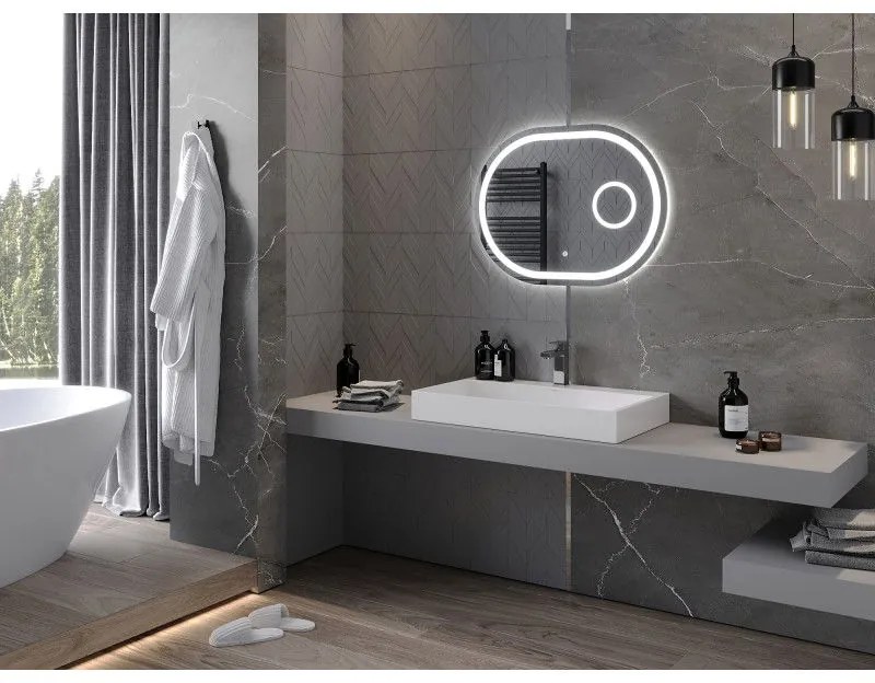 Mexen Umba, LED koupelnové zrcadlo s podsvícením a kosmetickým zrcadlem 80 x 60 cm, 6000K, ochrana proti zamlžování, 9822-080-060-611-00