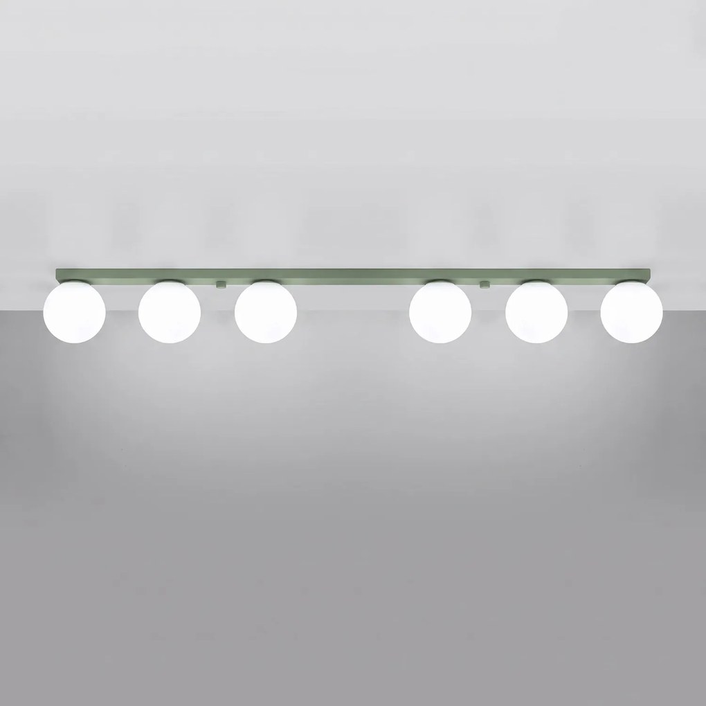 Sollux Lighting Stropní svítidlo YOLI 6 olivově zelené