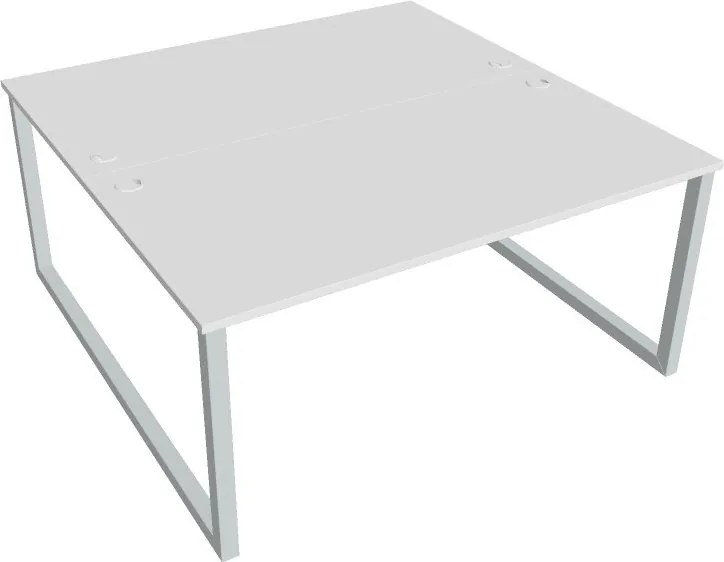 Kancelářský pracovní stůl Hobis USDO 1600, bílá RAL 9016, deskaakát