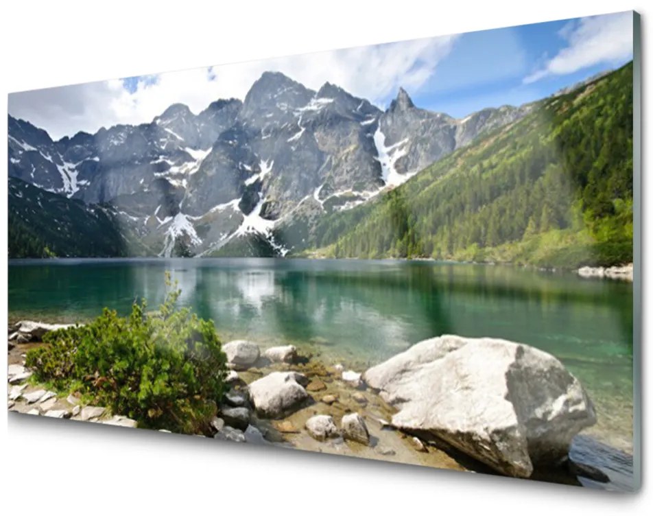 Skleněný obraz Jezero Hory Krajina
