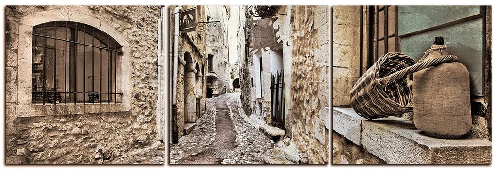 Obraz na plátně - Stará středomořská ulice - panoráma 5151FB (150x50 cm)