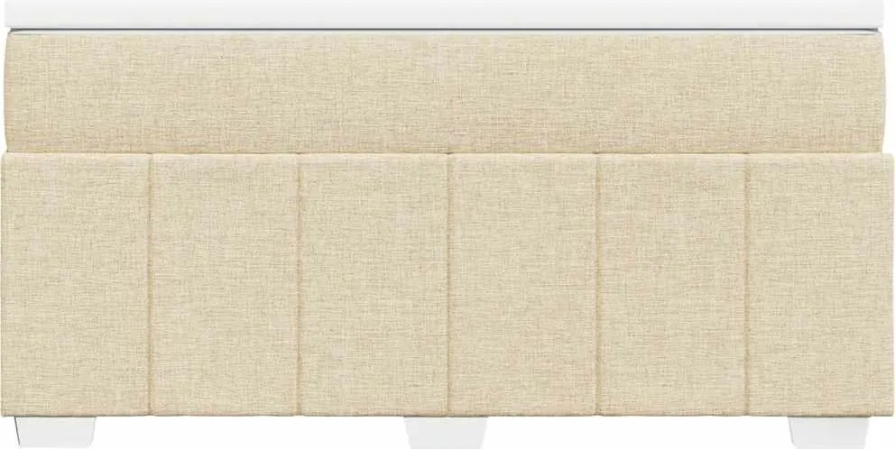 Box spring postel s matrací krémová 140x190 cm textil 3285475