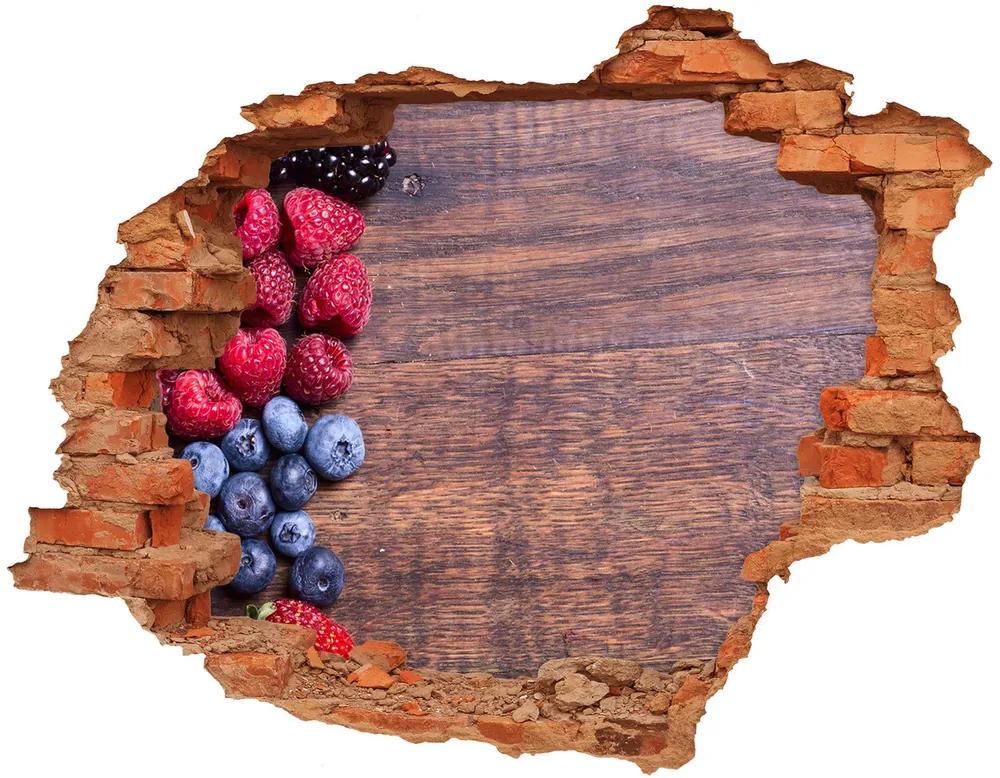 Wallmuralia Samolepící nálepka na zeď Lesní ovoce 90x70 cm