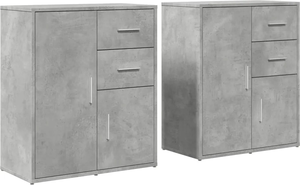 Příborníky 2 ks betonově šedé 60 x 31 x 70 cm kompozitní dřevo 3276563