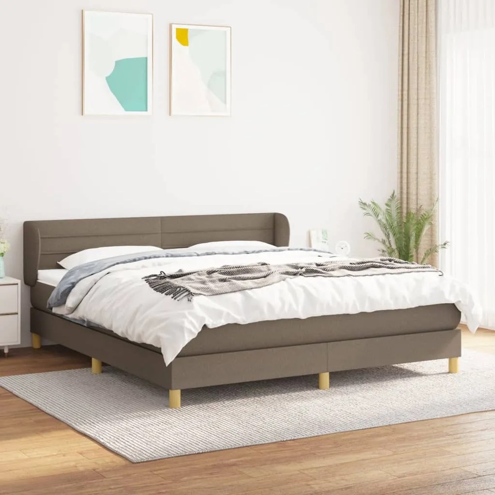 Box spring postel s matrací taupe 180x200 cm textil 3126905