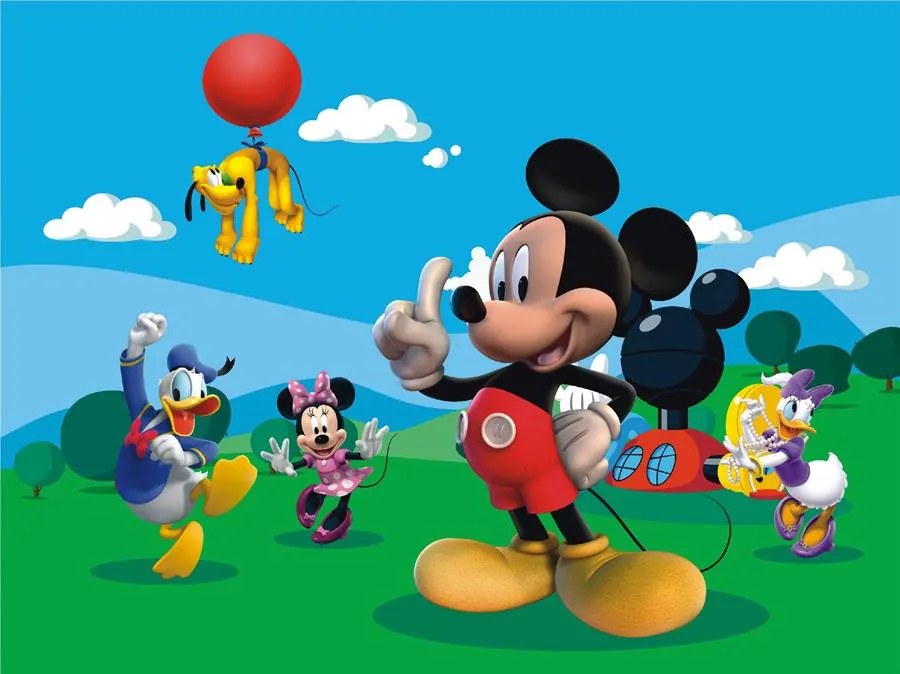 Čtyřdílná dětská Disney fototapeta Mickey Mouse, FTDN xxl 5002, 360x270cm