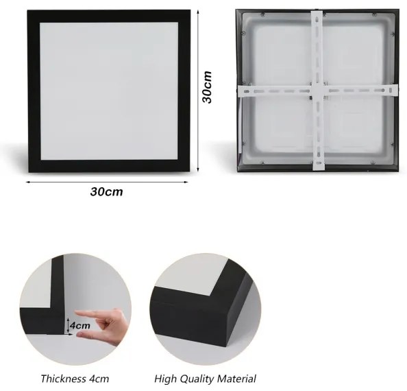 Brilagi - LED Koupelnové svítidlo FRAME LED/24W/230V 3000/4000/6000K IP44 černá