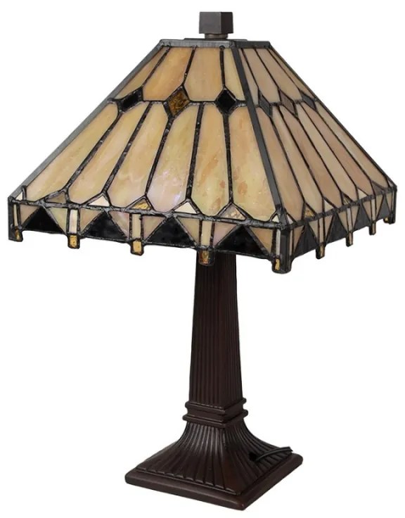 Stolní lampa Tiffany ve stylu art deco Nicole – 23x23x38 cm