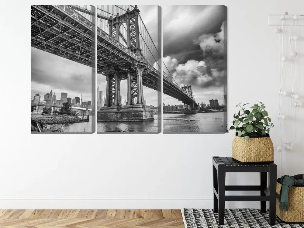Vícedílný obraz Manhattan Bridge V New Yorku Nedostatek Nedostatek Plátno Canvas 150x100