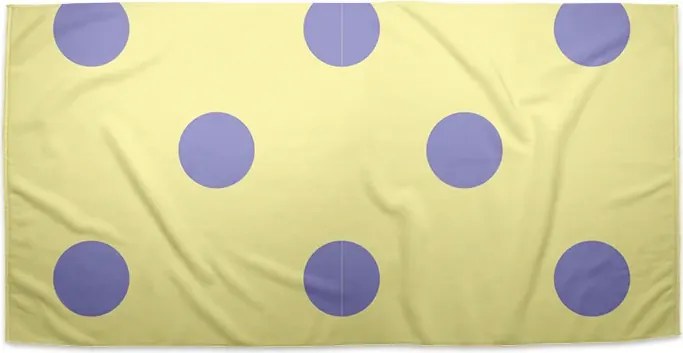 Sablio Ručník Fialové tečky - 50x100 cm