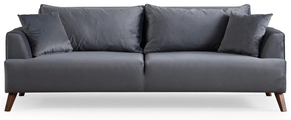 Atelier del Sofa 3-místná pohovka Buhara 3 Seater - Dark Grey, Tmavá Šedá