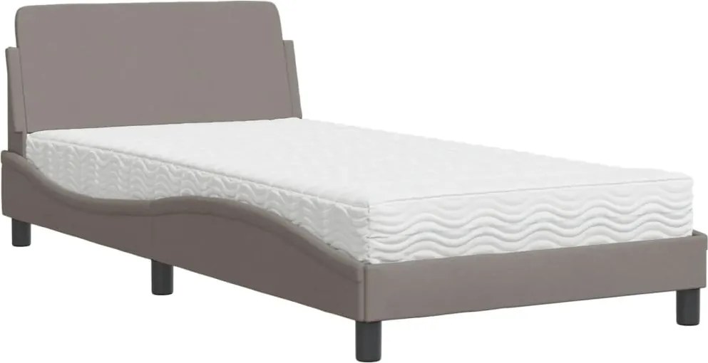 Postel s matrací Dover taupe 100 x 200 cm textil 3208348