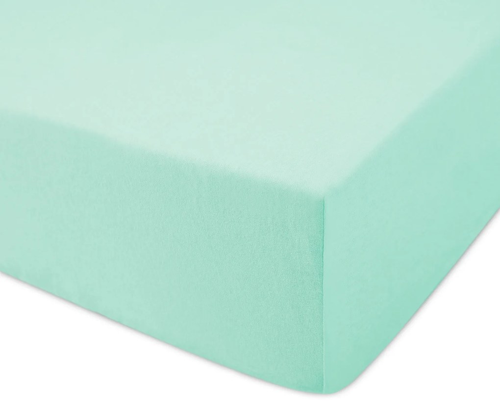 DĚTSKÉ JERSEY PROSTĚRADLO 039 80X160 CM MENTOLOVÉ