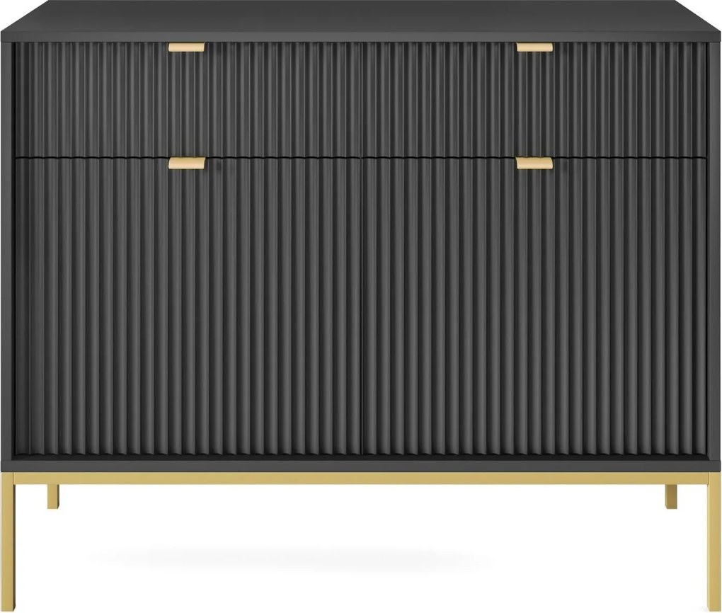 PSK Komoda NEMO KSZ104, Černá 104 cm Dekor nohou: Černé