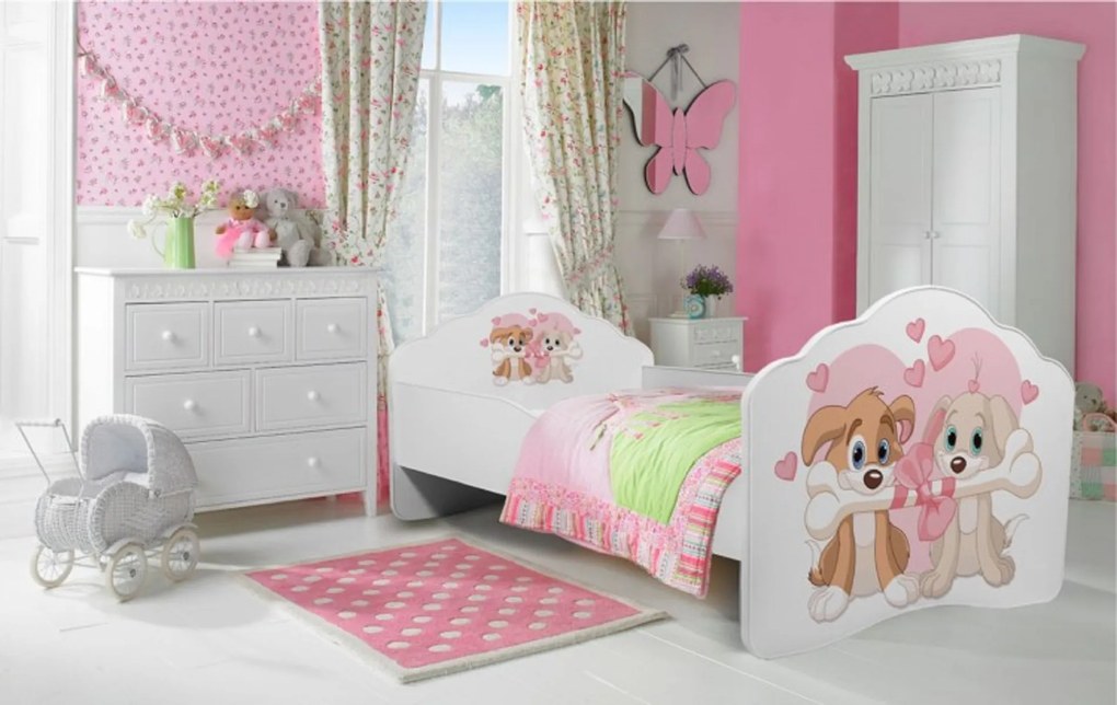 ADRK Furniture Postel s matrací CASIMO TWO DOGS 160x80 CH-Cas-Two-Dog-160-E082