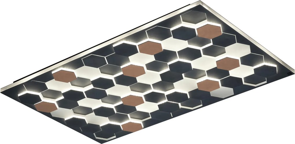 XXXLutz STROPNÍ LED SVÍTIDLO, 70/115/7,5 cm Cinque - Stropní svítidla - 004102199102