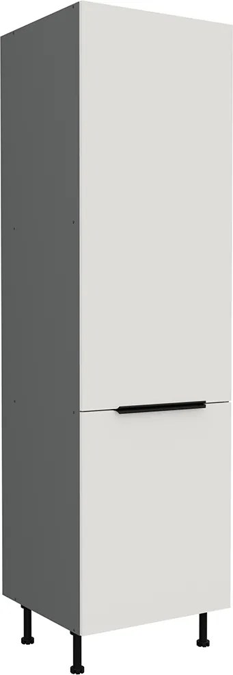 ARIA aw | vysoká skříňka 60 DK-215 2F potravinová s policemi | 60 cm | ANTI FINGERPRINT povrch | antracit/bílá