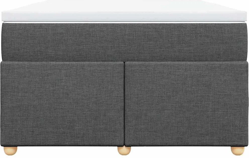 Box spring postel s matrací tmavě šedá 120x190 cm textil 3285360