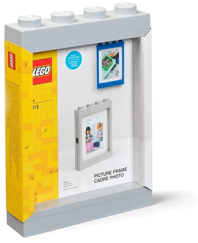 Šedý rámeček na fotku LEGO®, 19,3 x 26,8 cm