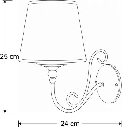 Brilagi - Nástěnná lampa SONIA 1xE27/15W/230V krémová/patina