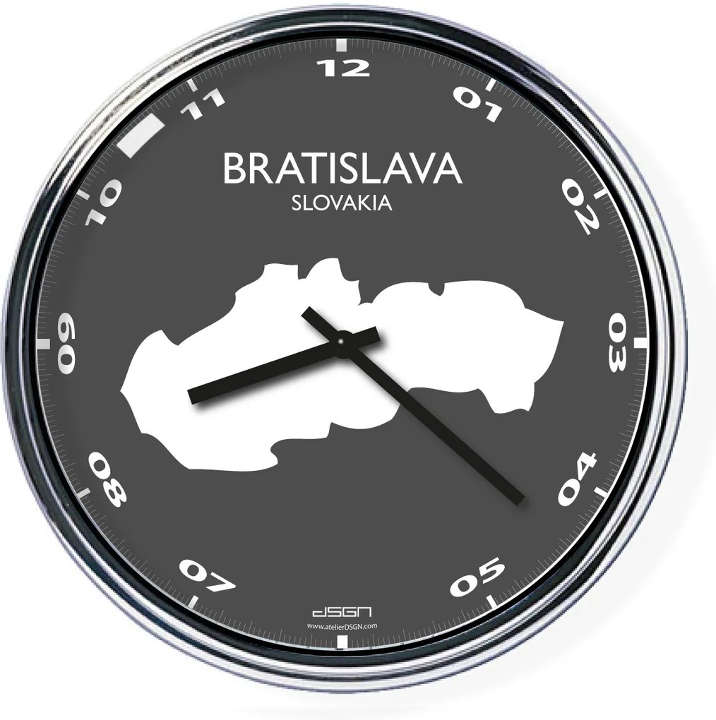 Kancelářské nástěnné hodiny: Bratislava (32 cm), Výběr barev Světlé