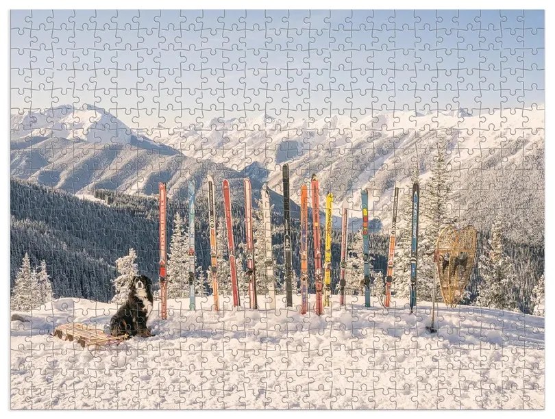 Galison Puzzle Zimní prázdniny 500 dílků