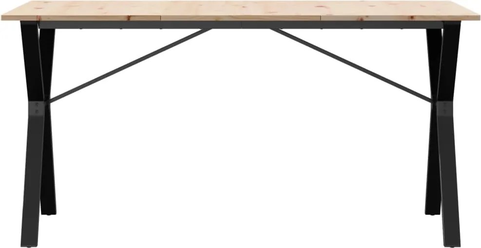Jídelní stůl s Y rámem 160 x 80 x 75 cm borové dřevo a ocel 3282721