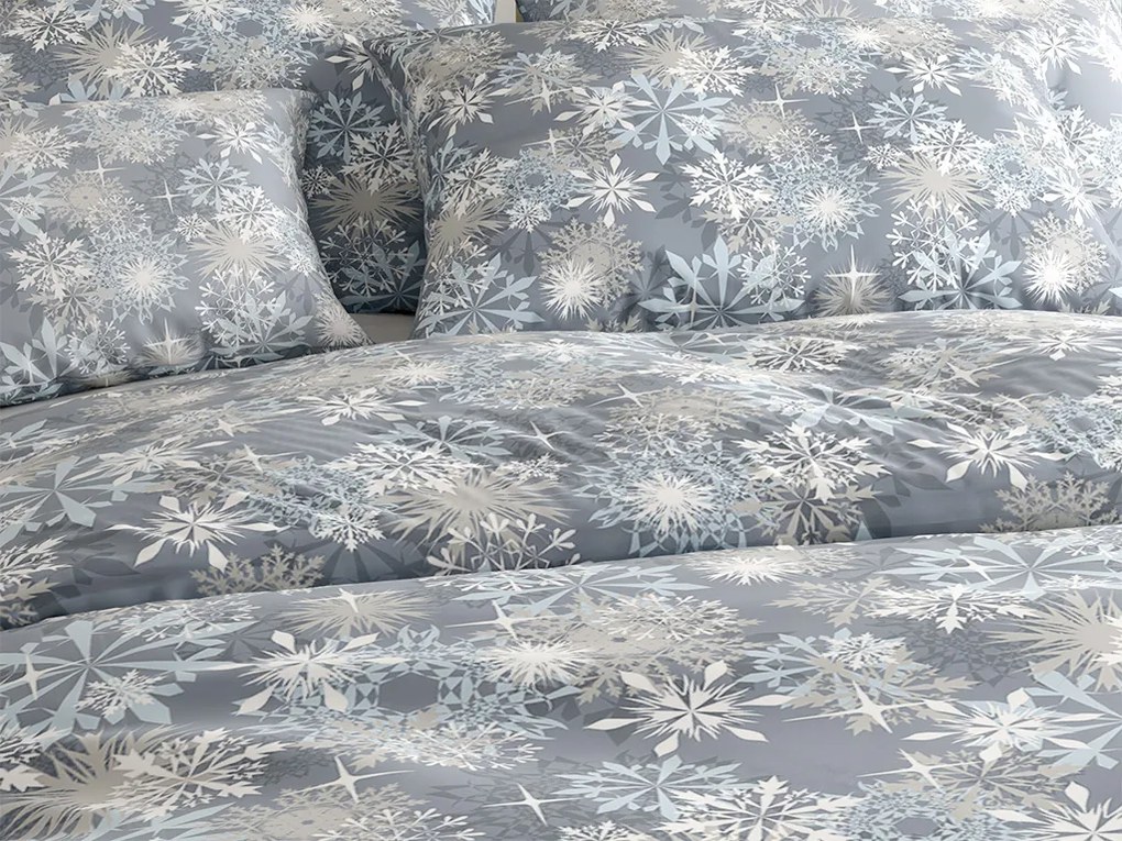 Povlečení z mikrovlákna VLOČKA modrošedé Rozměr povlečení: 70 x 90 cm | 140 x 220 cm