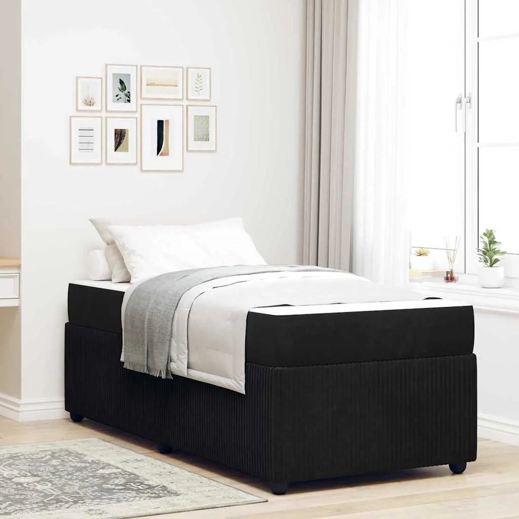 Rám postele Černá 90 x 190 cm textil 3398336