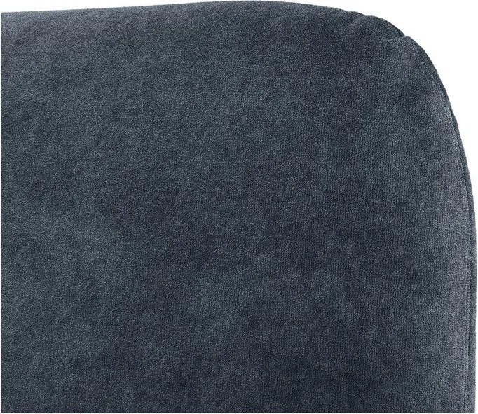 Tmavě modrá čalouněná dvoulůžková postel s roštem 160x200 cm Vera – Micadoni