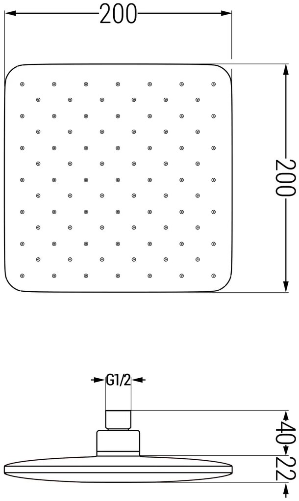 Mexen Uno DR62 podomítkový sprchový set, zlatá, 71435DR62-50