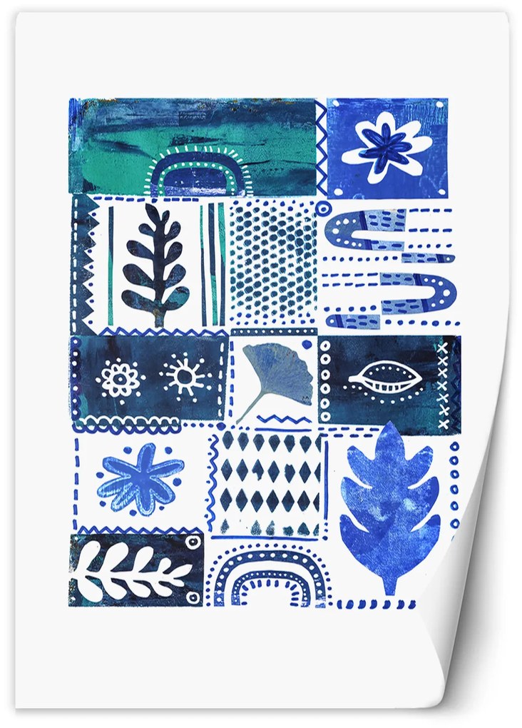 Gario Fototapeta Modré abstraktní listy - Andrea Haase Materiál: Vliesová, Rozměry: 100 x 140 cm