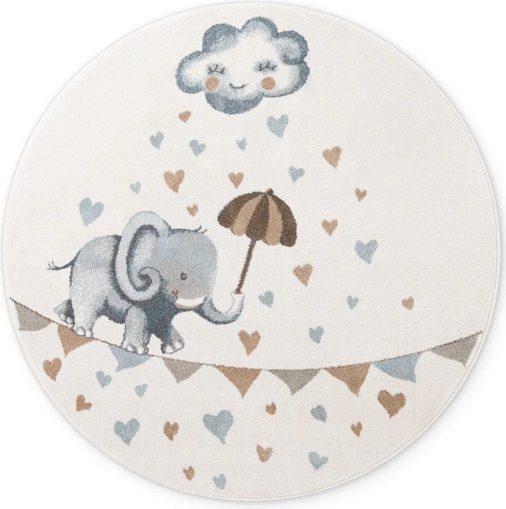 Villeroy & Boch, Dětský kusový koberec Villeroy & Boch Boho Kids 106303 Cream Multicolor kruh, Biano.cz