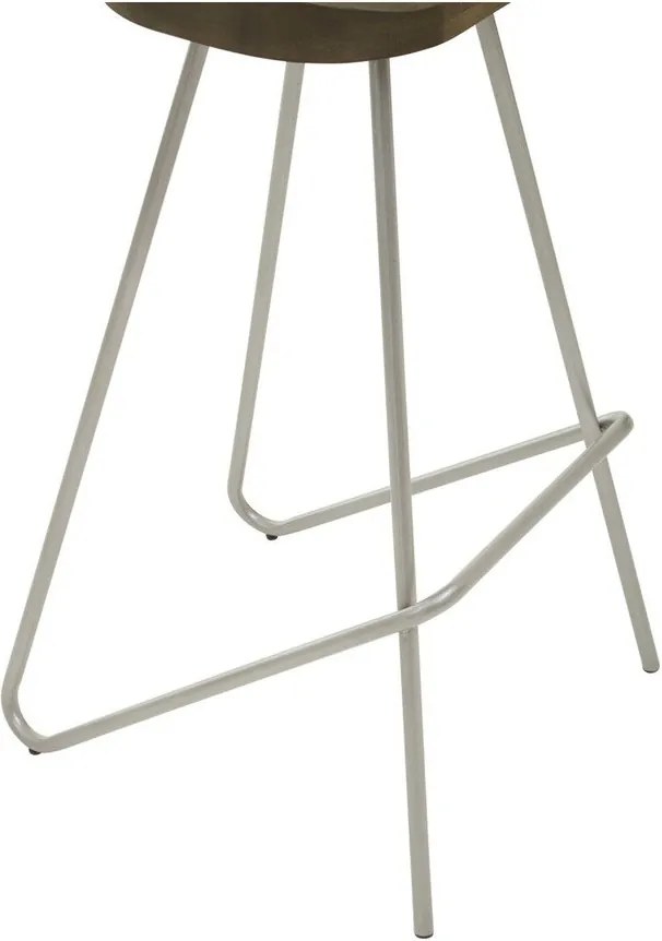 Barová stolička z jilmového dřeva ve stříbrné barvě/v přírodní barvě (výška sedáku 78 cm) District – Premier Housewares