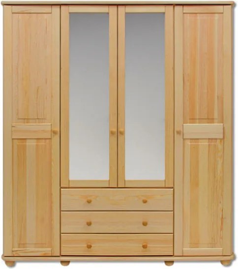 Skříň SK 129 z masivní borovice š. 165 cm (na výběr více variant)