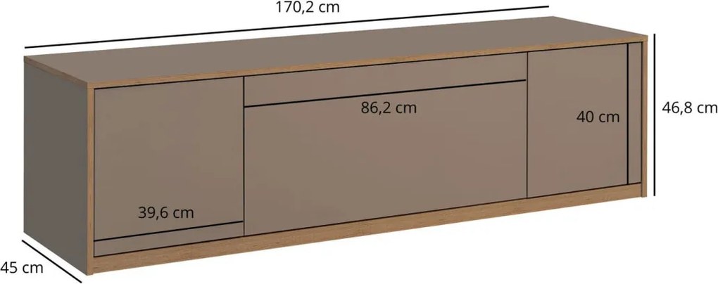 TV stolek 2d1k šedý kubanit Complex