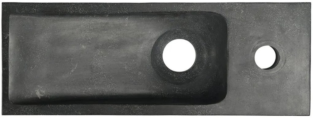 Sapho, BLOK kamenné umyvadlo 38x8x14 cm, černý Antracit, 2401-31