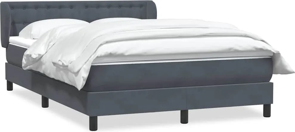 Box spring postel s matrací tmavě šedá 160x210 cm samet 3317866