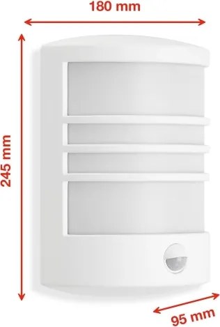 Telefunken 315506TF-LED Venkovní nástěnné svítidlo se senzorem LED/12W/230V IP44