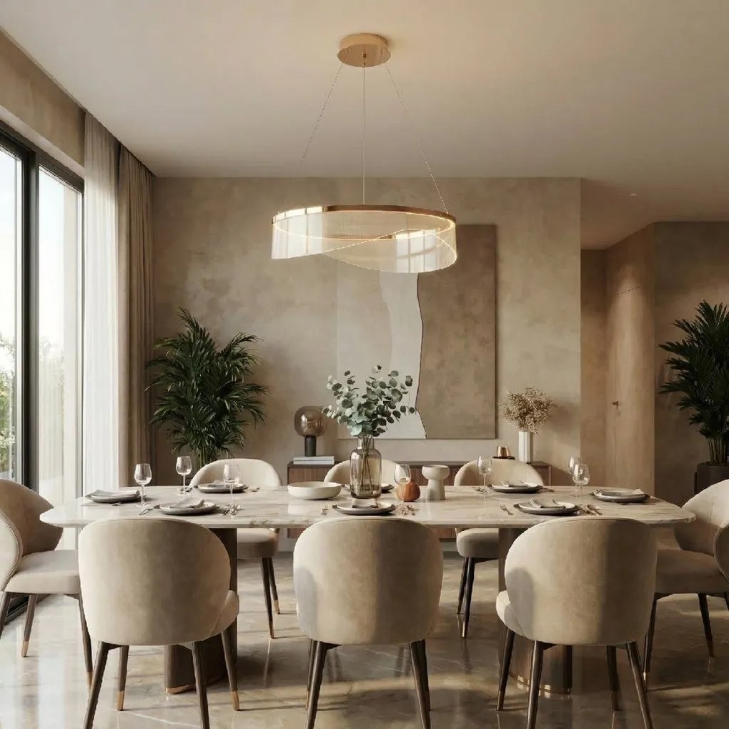 Toolight Rea, ZÁVĚSNÁ STROPNÍ LAMPA G145-CP 60 GOLD, OSW-04701