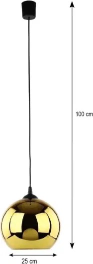 LED Lustr na lanku CUBUS pr. 25 cm 1xE27/15W/230V