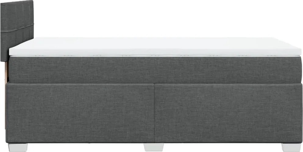 Box spring postel s matrací tmavě šedá 80 x 200 cm textil 3285716