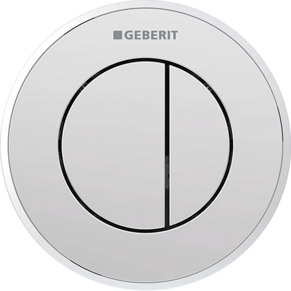 Geberit - Oddálené ovládání typ 10, pneumatické, pro 2 množství splachování, lesklý chrom/matný chrom 116.055.KH.1